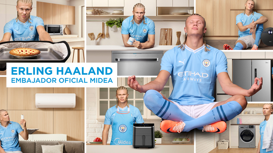 ERLING HAALAND SE CONVIERTE EN EMBAJADOR DE LA MARCA MIDEA