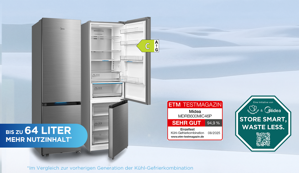 Midea SPACE MASTER überzeugt im ETM Testmagazin mit „sehr gut“ (94,9 %)