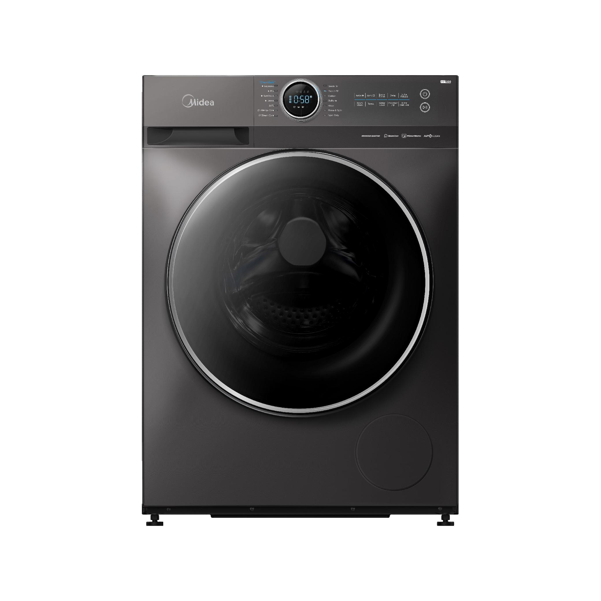 9 KG Front Load Washing Machine-Inverter Quattro Motor-Steam MF200W90B/TT