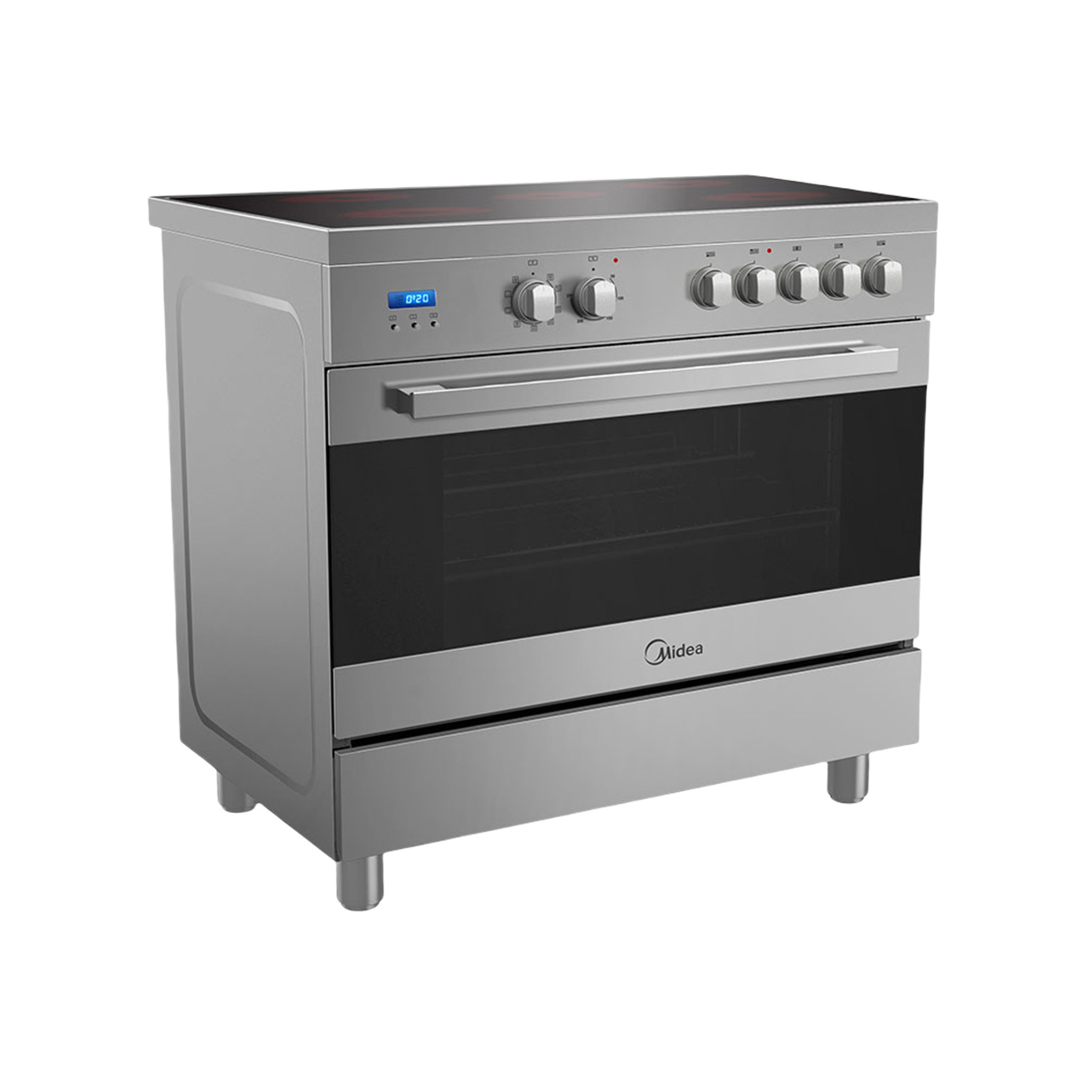 Midea 90 Cm Ceramic Cooker with Multifunction Oven VSVC96048