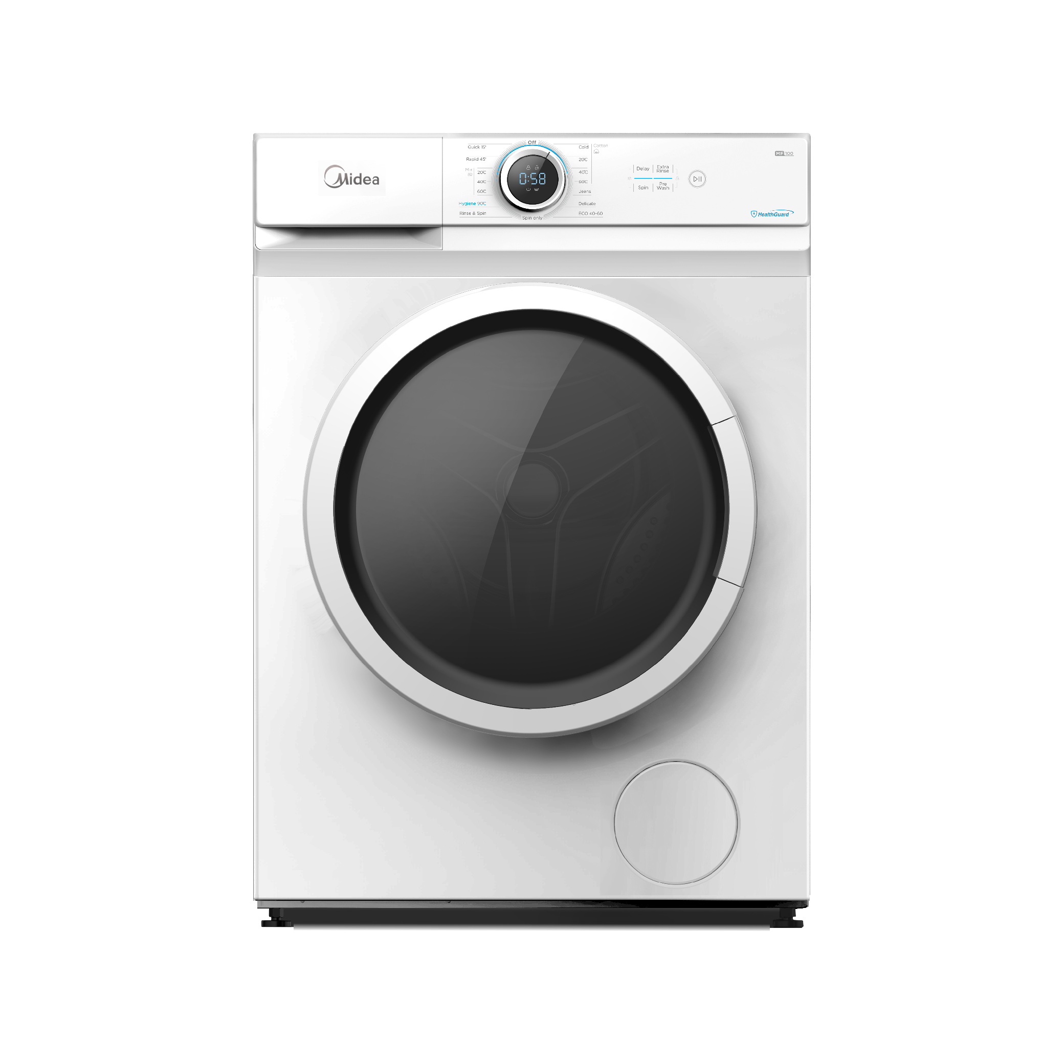 Midea Front Load Washer With Lunar Dial Hygiene 90°C - 6 Kg - White ...