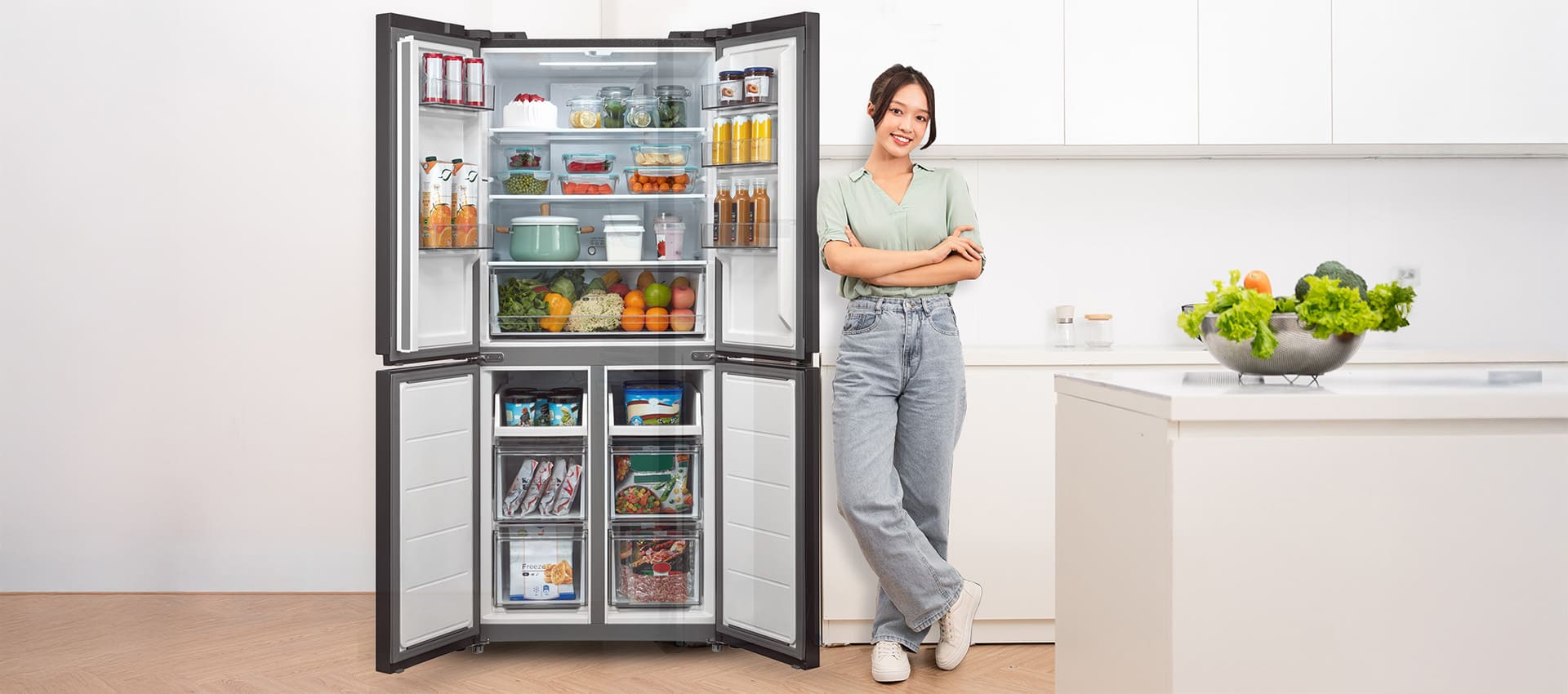 Kulkas 4 Pintu: Pilihan Terbaik untuk Keluarga Modern | Midea ID