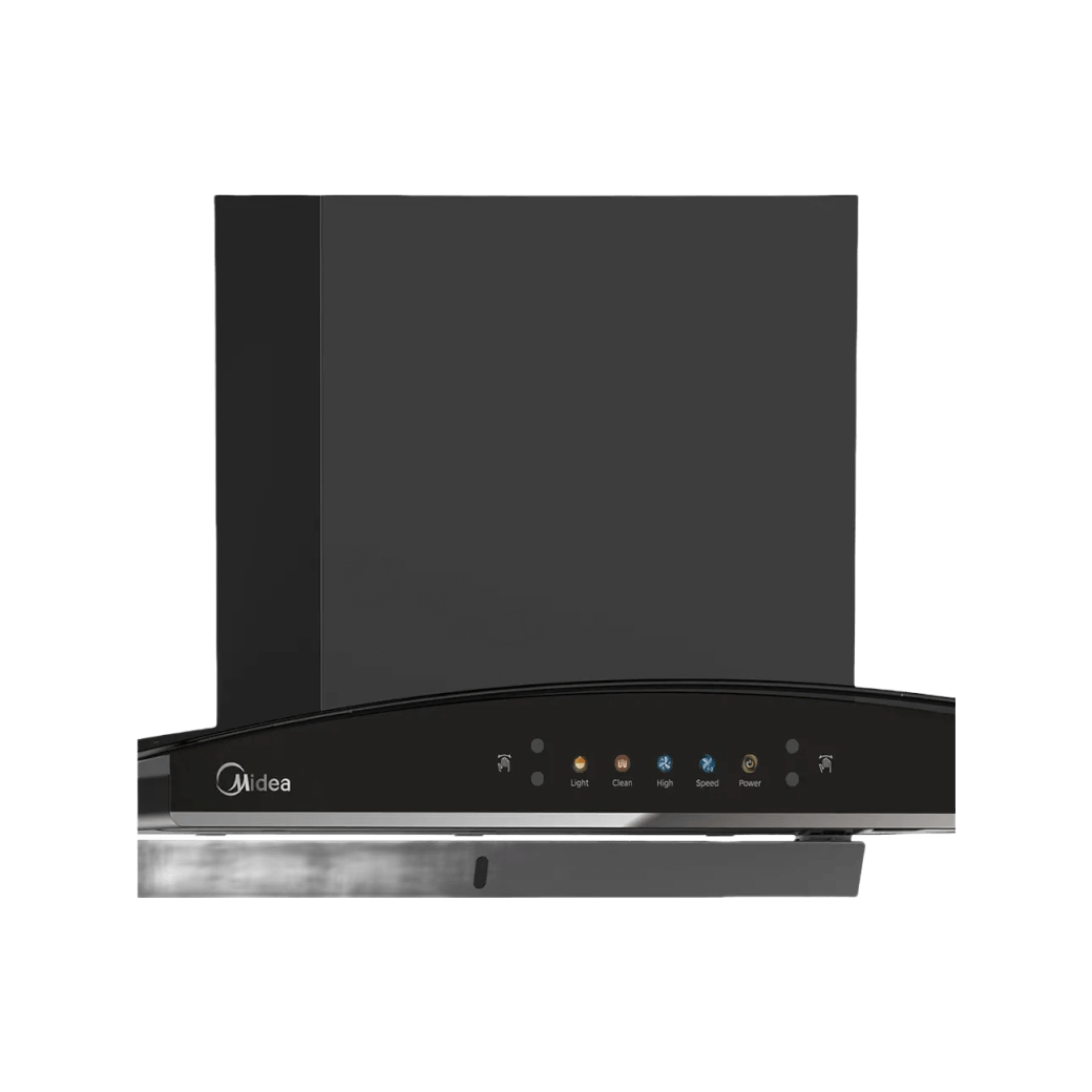 Midea Kitchen Chimney with 1350 m³/hr air suction, Curved Glass ...