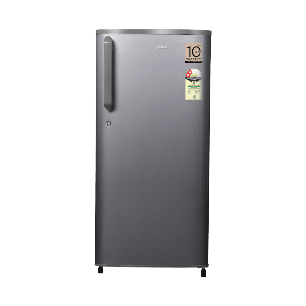 Midea 190 L Direct Cool Refrigerator (2 Star, Silver, Handle) MRD190D2HPBS