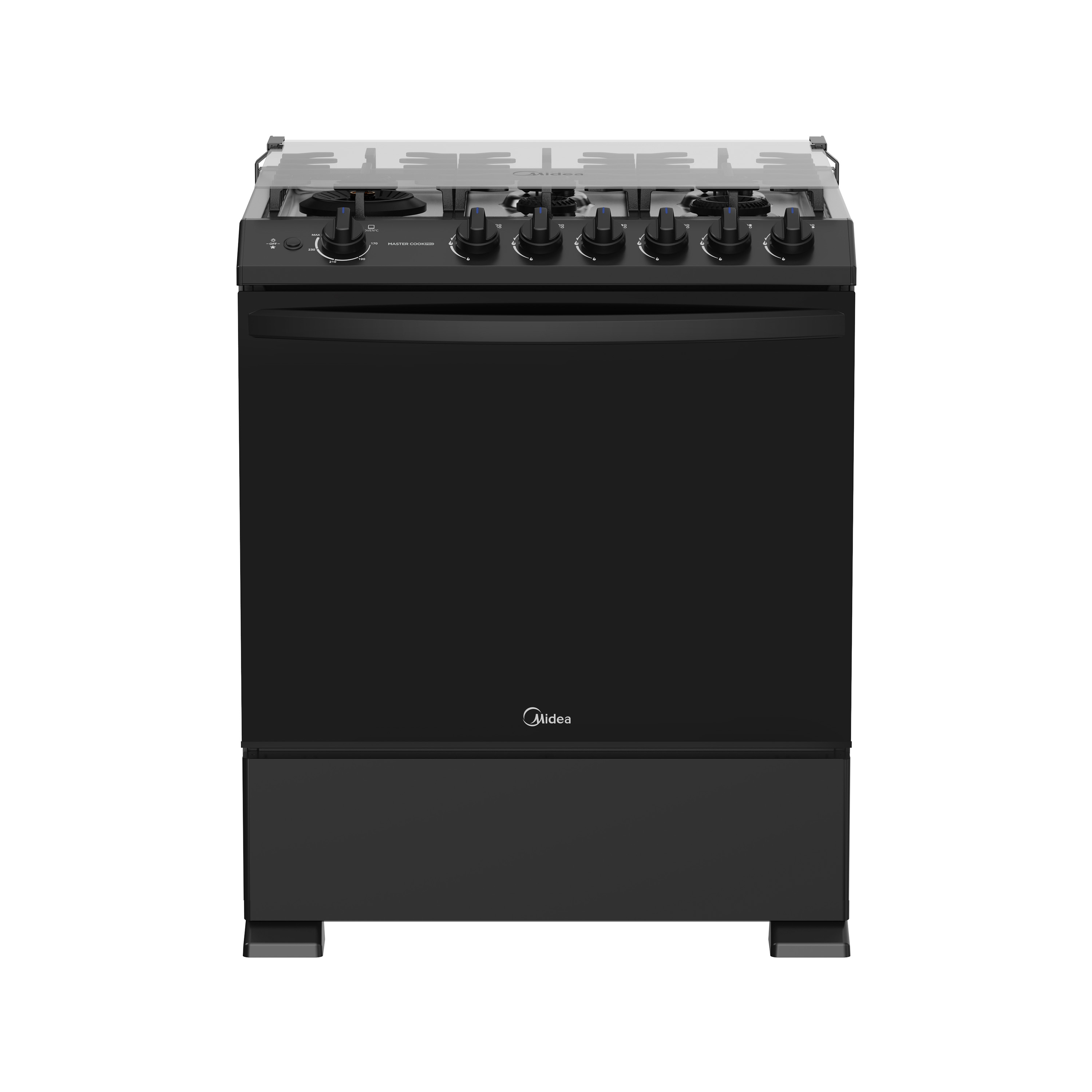 Estufa de piso con capelo 30" MASTER COOK Pro Dark Inox MGS30FS1LIASDT ...