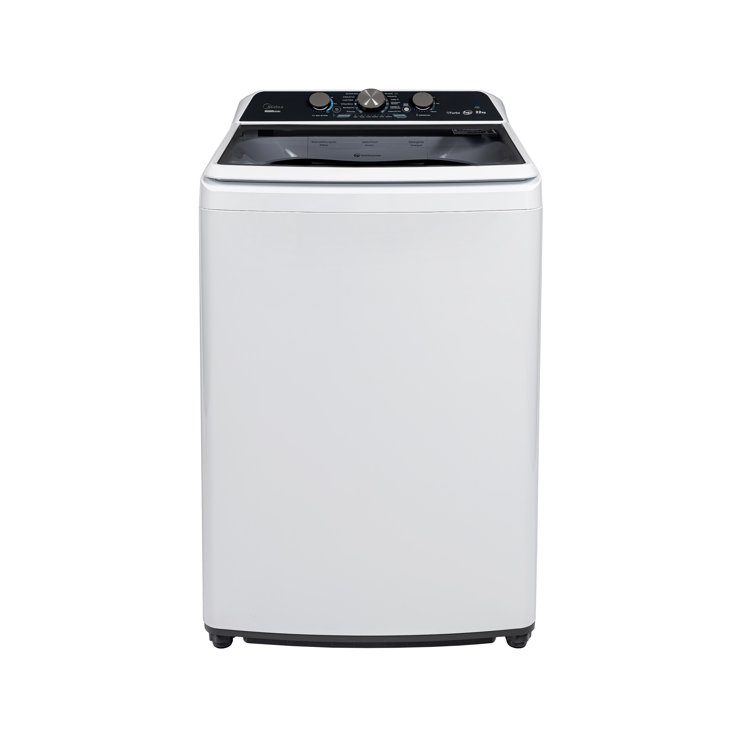 Lavadora Carga Superior Midea 22Kg Vortex Wash Agitador Blanca MA500W22/W