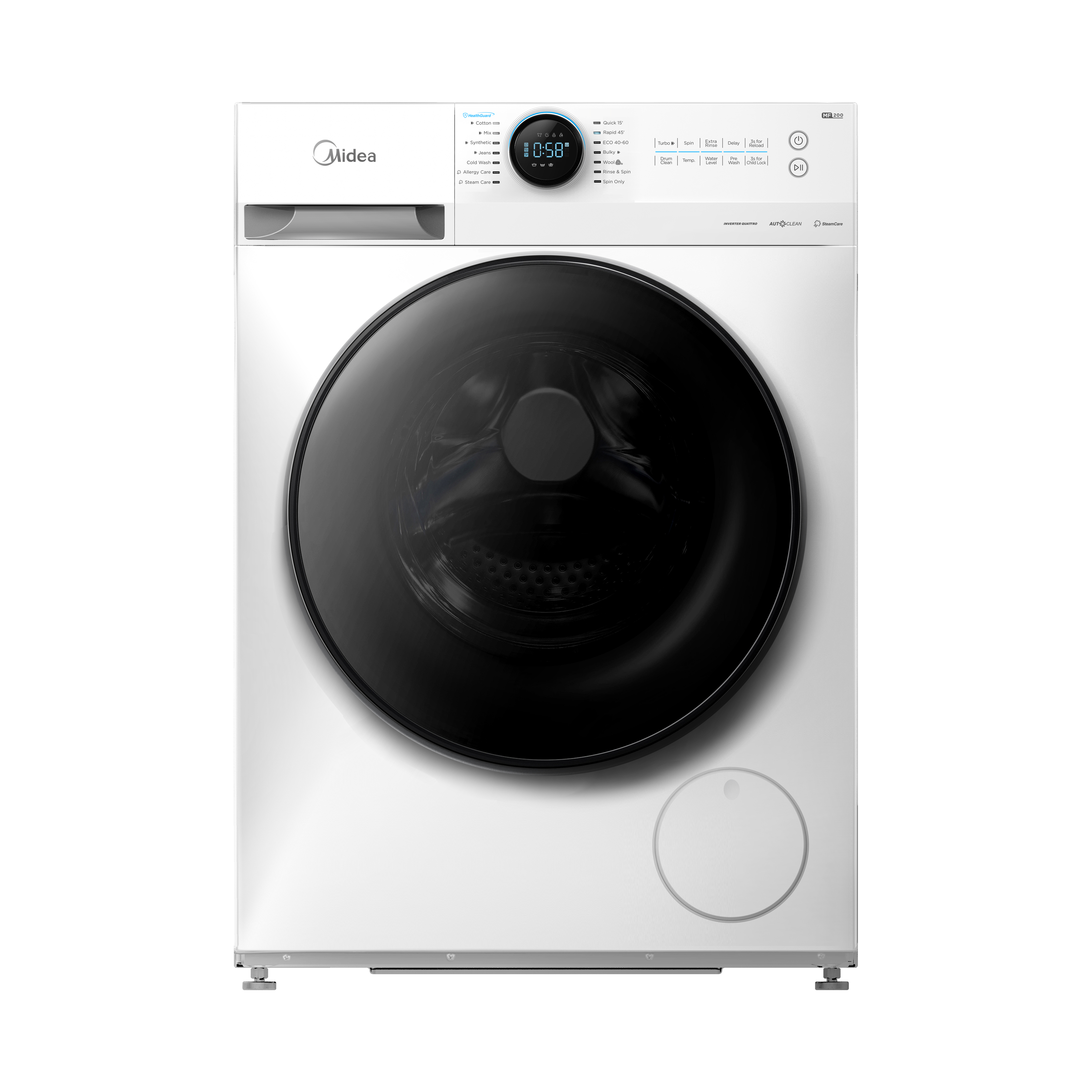 Midea MF 200 Front Load Washer 9kg MF200W90WB/W