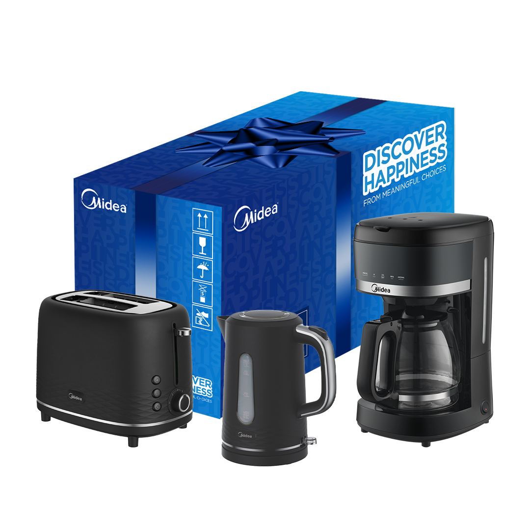 Midea 3-Piece Breakfast Set (Matte Black Collection) MT-RP2L26W, MK ...