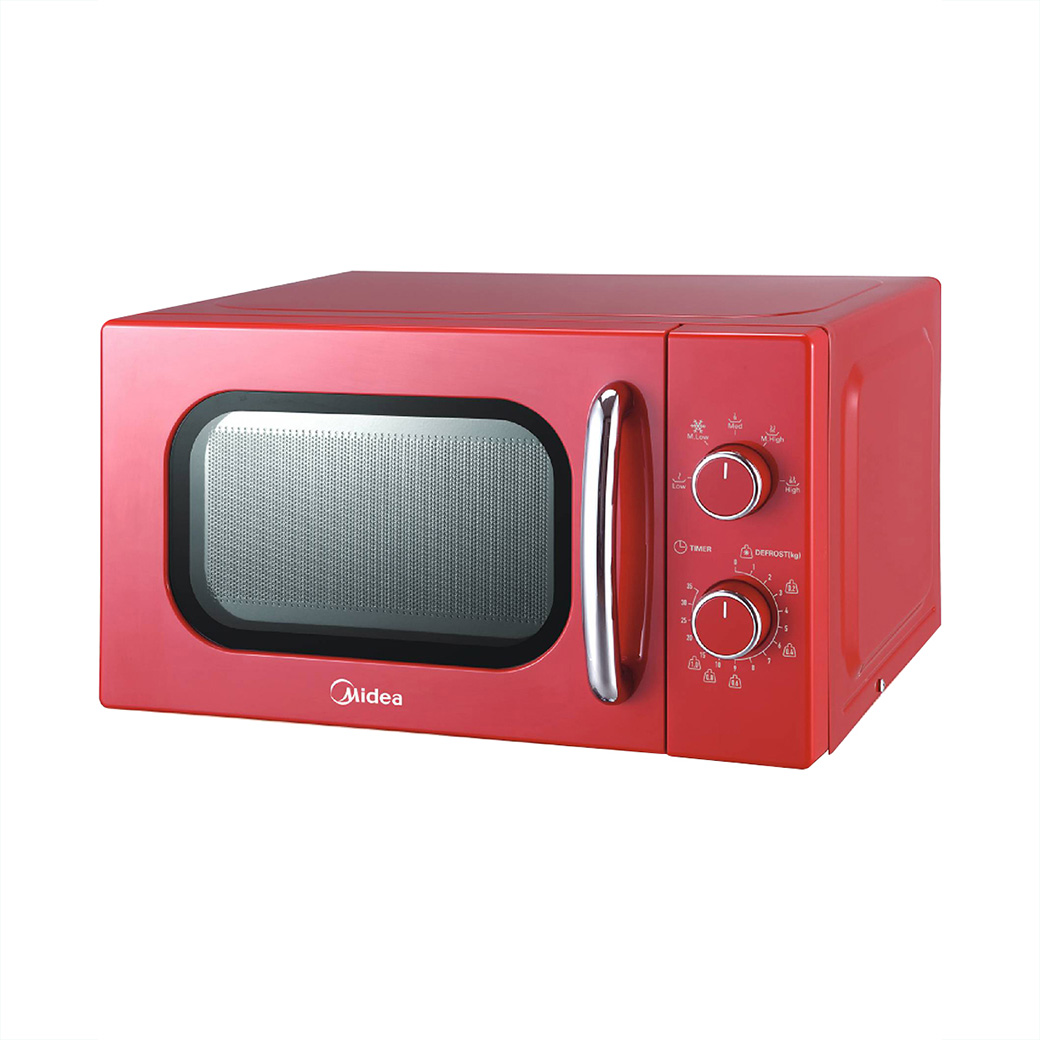 Midea 20L Retro Series Mechanical Microwave Oven (Red) FP-61MMV020LMTL ...