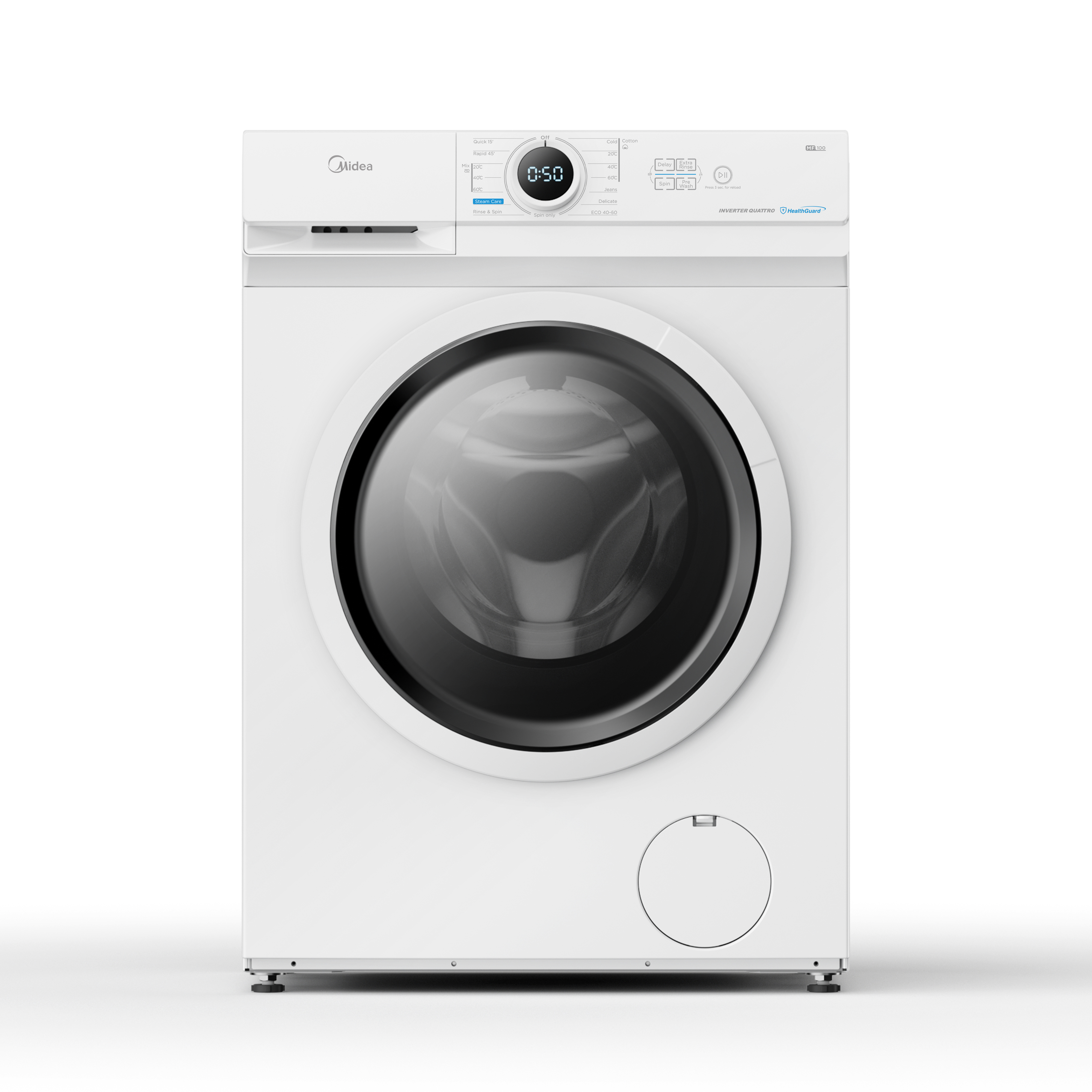 Midea MF100W100BA/W-UK 10KG Front Loading Washing Machine A Rated in ...