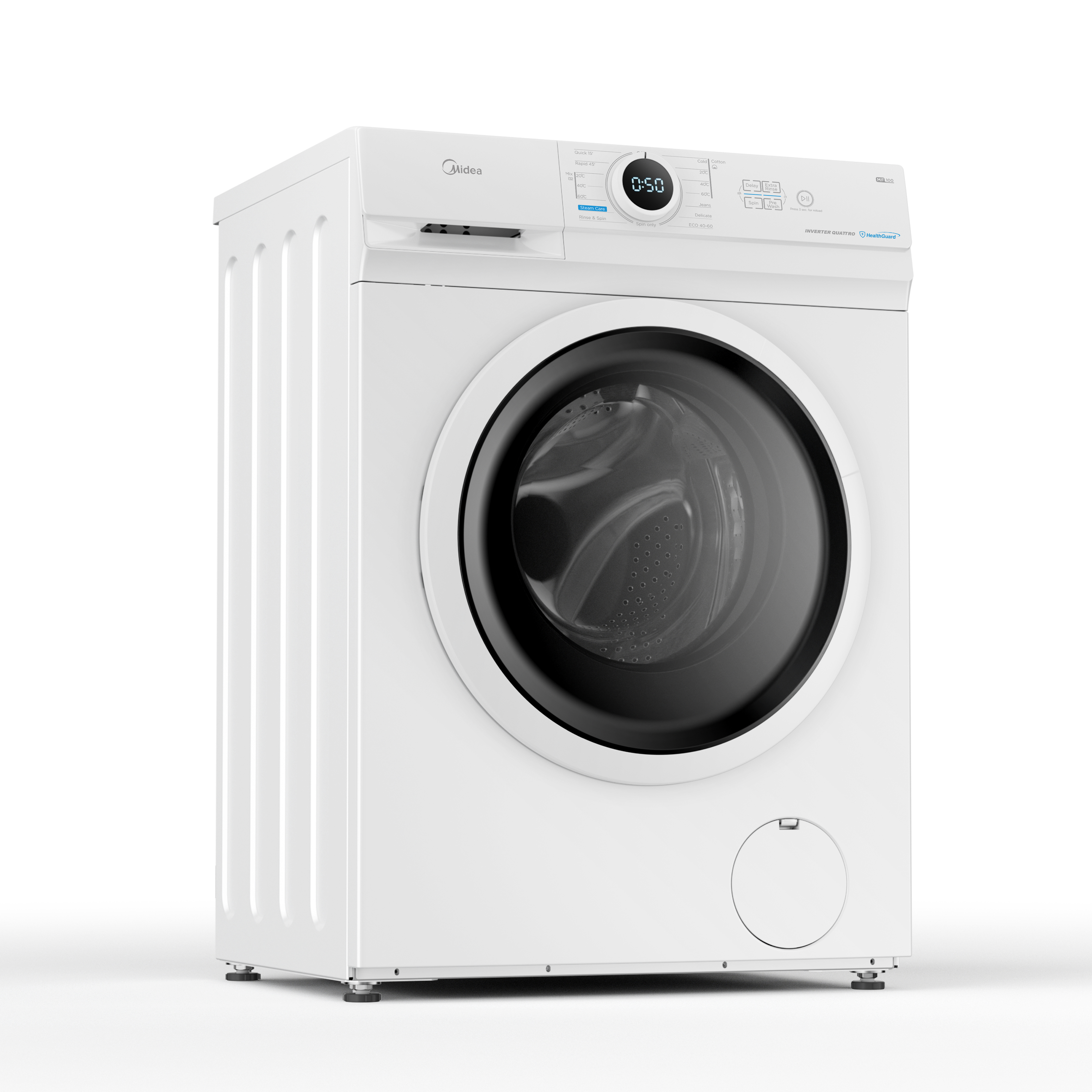 Midea MF100W100BA/W-UK 10KG Front Loading Washing Machine A Rated in ...