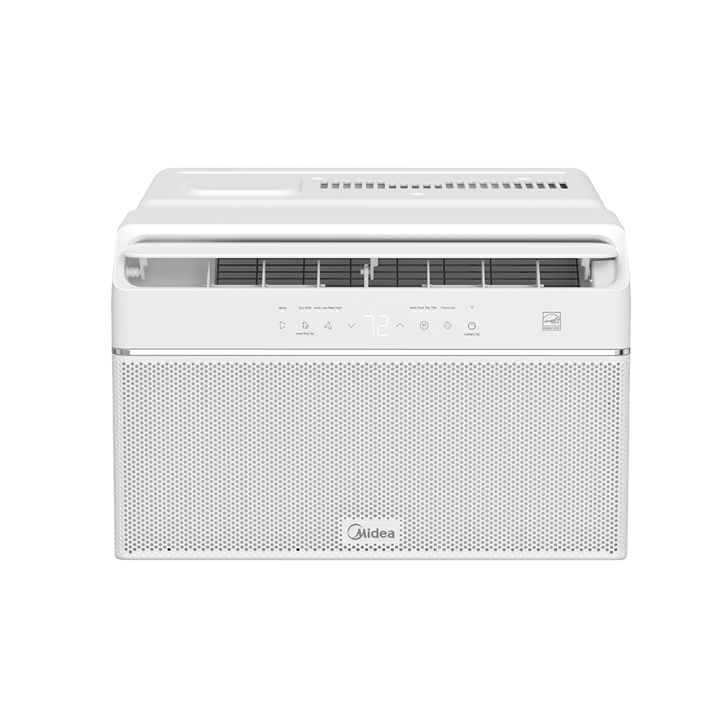 Midea 10,000 BTU DOE U-Shaped Smart Window Air Conditioner, for spaces up to 350 sq. ft ...