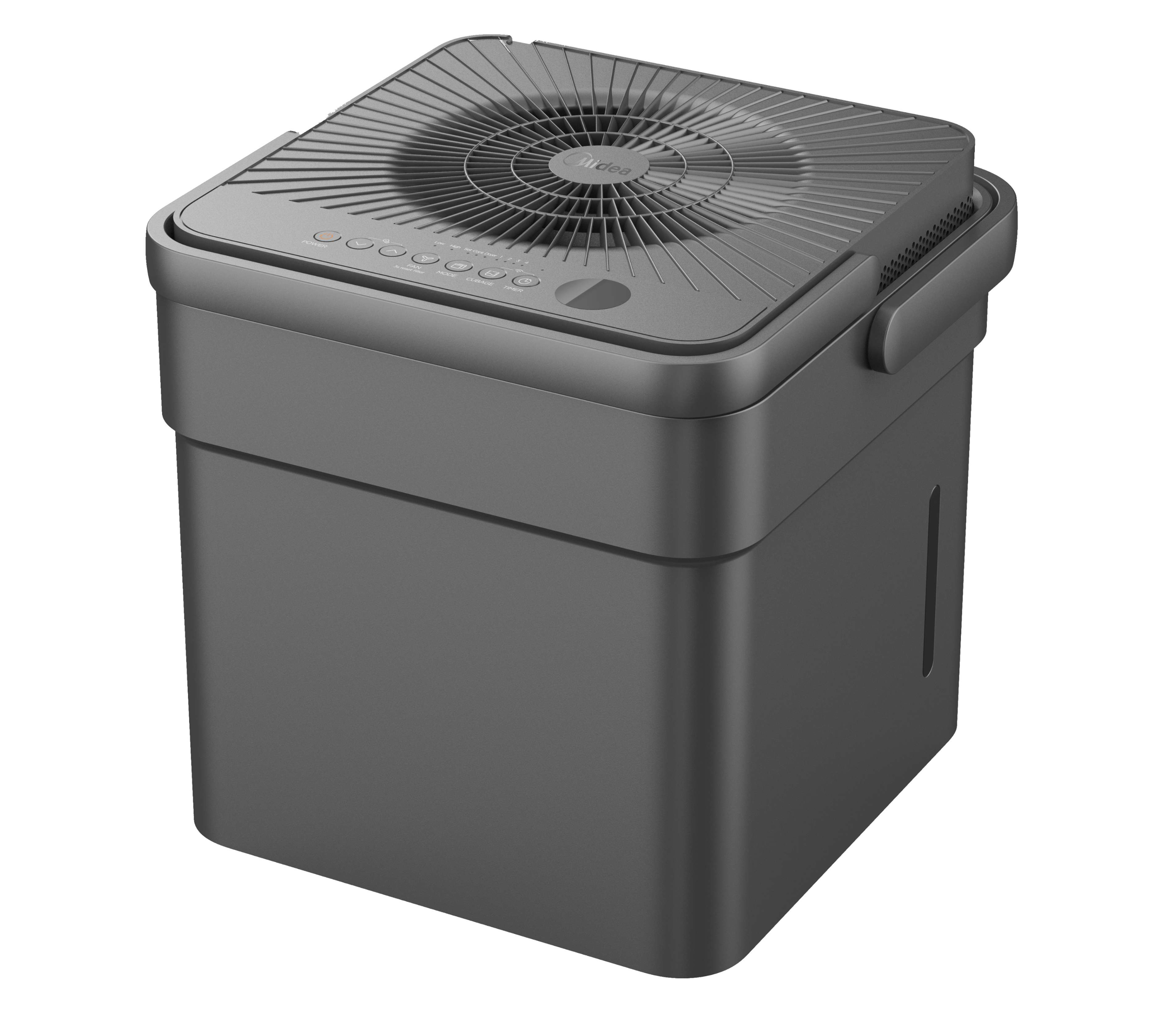 Midea 50 pt. Covers up to 4,500 sq. ft. Smart Cube Dehumidifier with ...