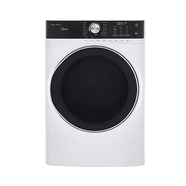 Midea 8 cu. ft. Front Load Gas Dryer with Sensor Dry MLG45N1AWW