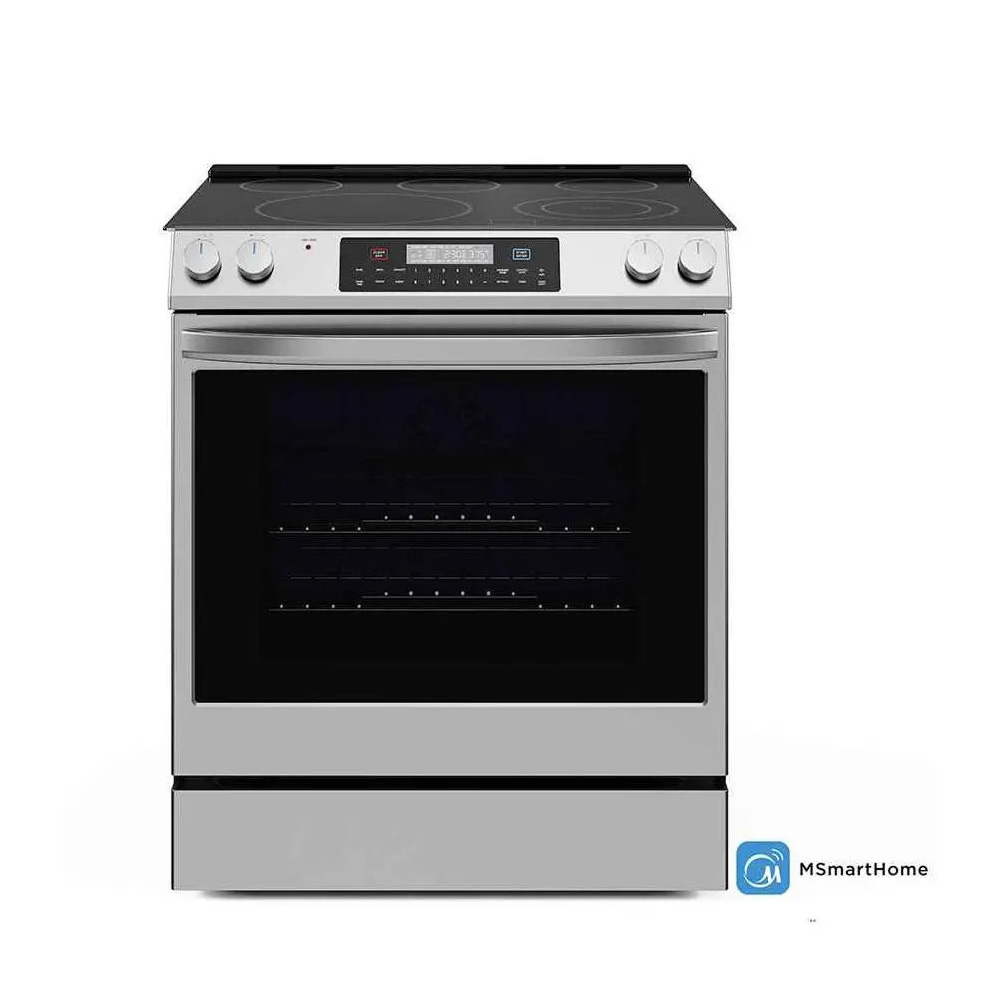 Midea 6.3 cu. ft. 5-Element Smart Slide-In Electric Range with Air Fry ...