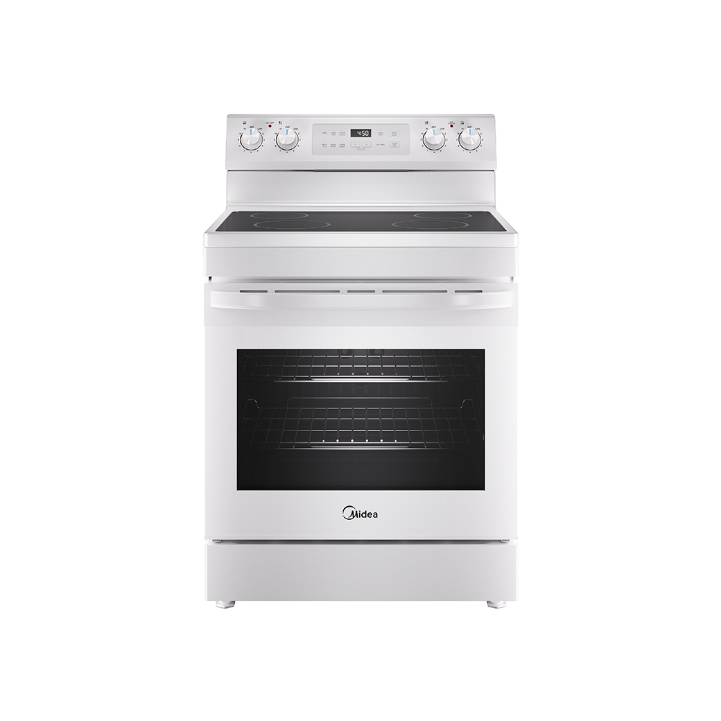 Midea 6.3 cu. ft. 4-Element Freestanding Electric Range with Steam ...