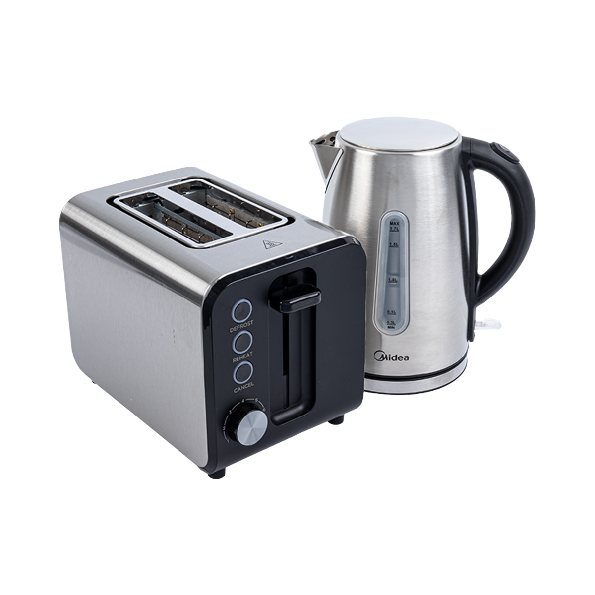 Deluxe Stainless Steel Kettle and Toaster Breakfast Pack